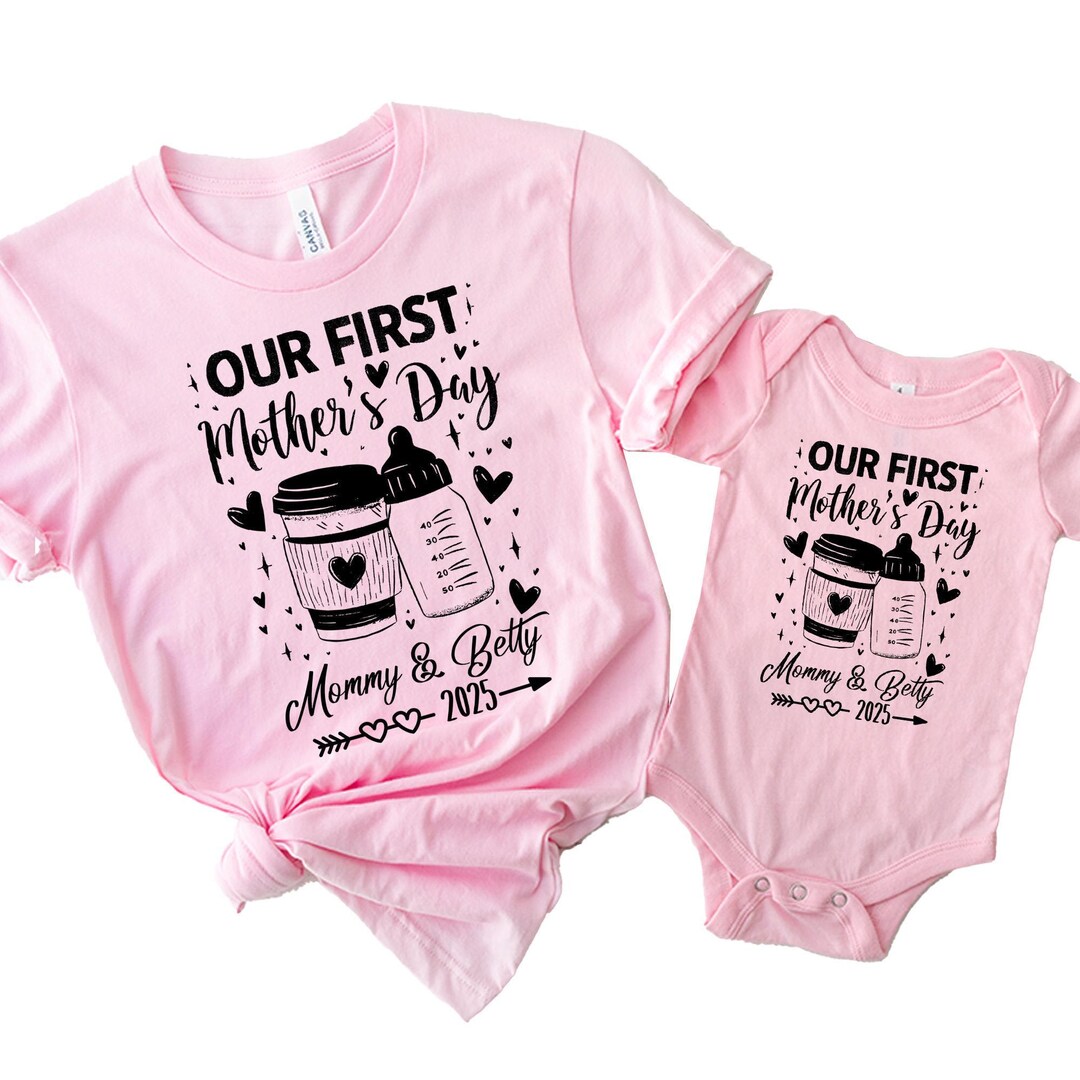 Custom First Mother's Day Matching Shirt: Mommy & Baby Outfit - Etsy