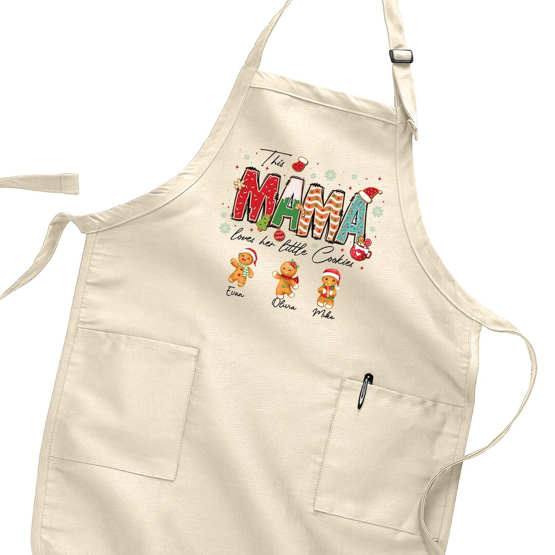 Personalized Mama Gingerbread Apron: Custom Christmas Baking Gift - Etsy