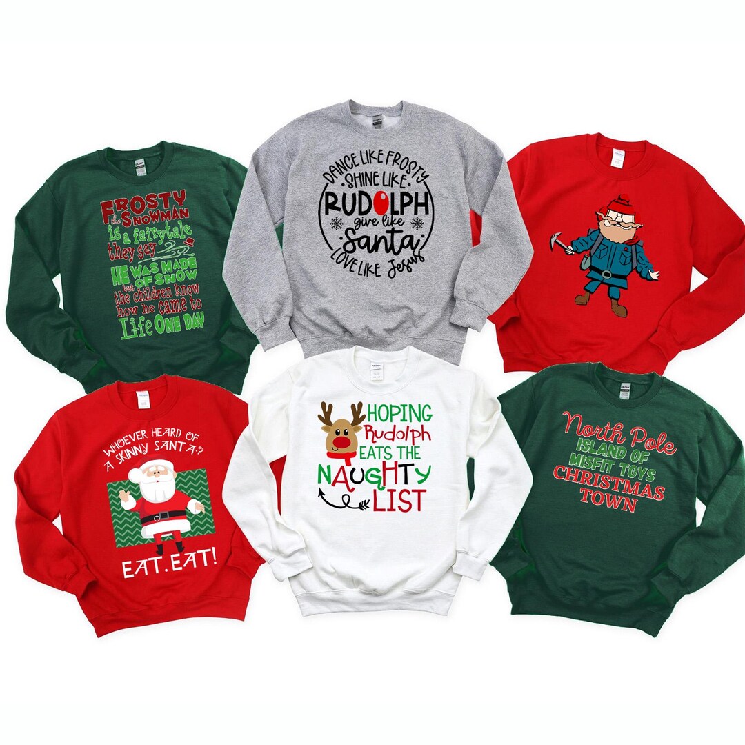 20 Options Rudolph Reindeer Shirt, Santa Rudolph Christmas Shirt ...