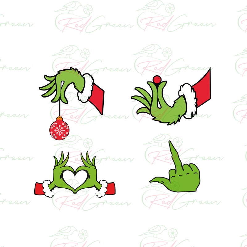 Grinch Hand Svg - Etsy