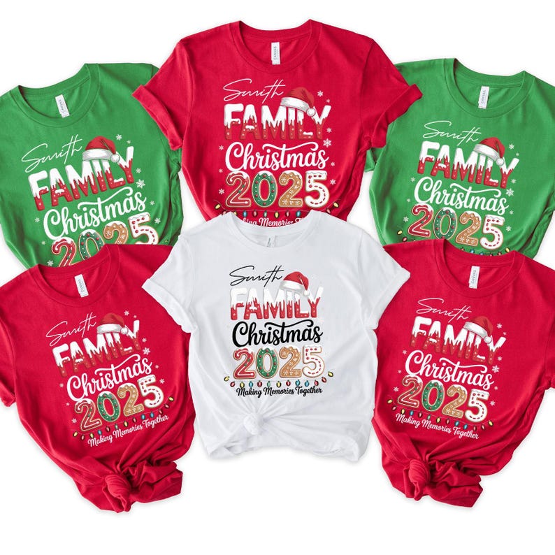 Custom Christmas T-shirt and Sweatshirt: Personalized Family Holiday ...