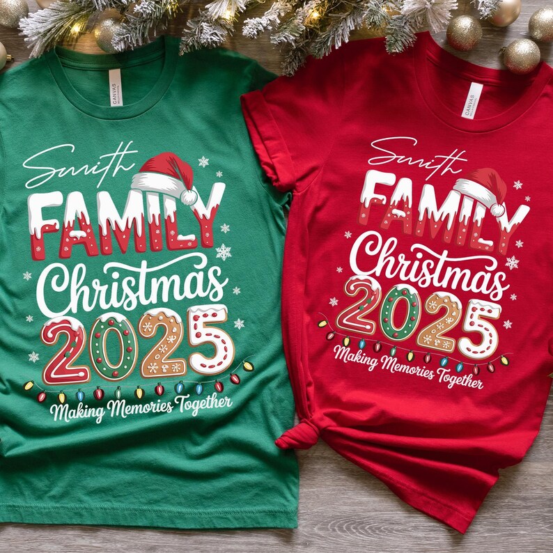 Custom Christmas T-shirt and Sweatshirt: Personalized Family Holiday ...