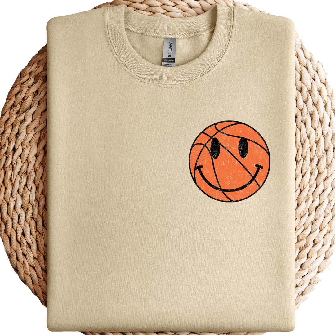 Retro Basketball Smiley Face T-shirt: Game Day Tee - Etsy