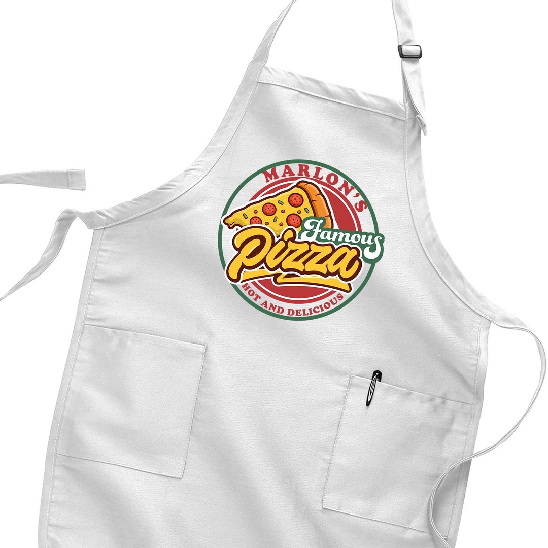 Famous Pizza Apron: Custom Printed Kitchen Apron With Pockets - Etsy