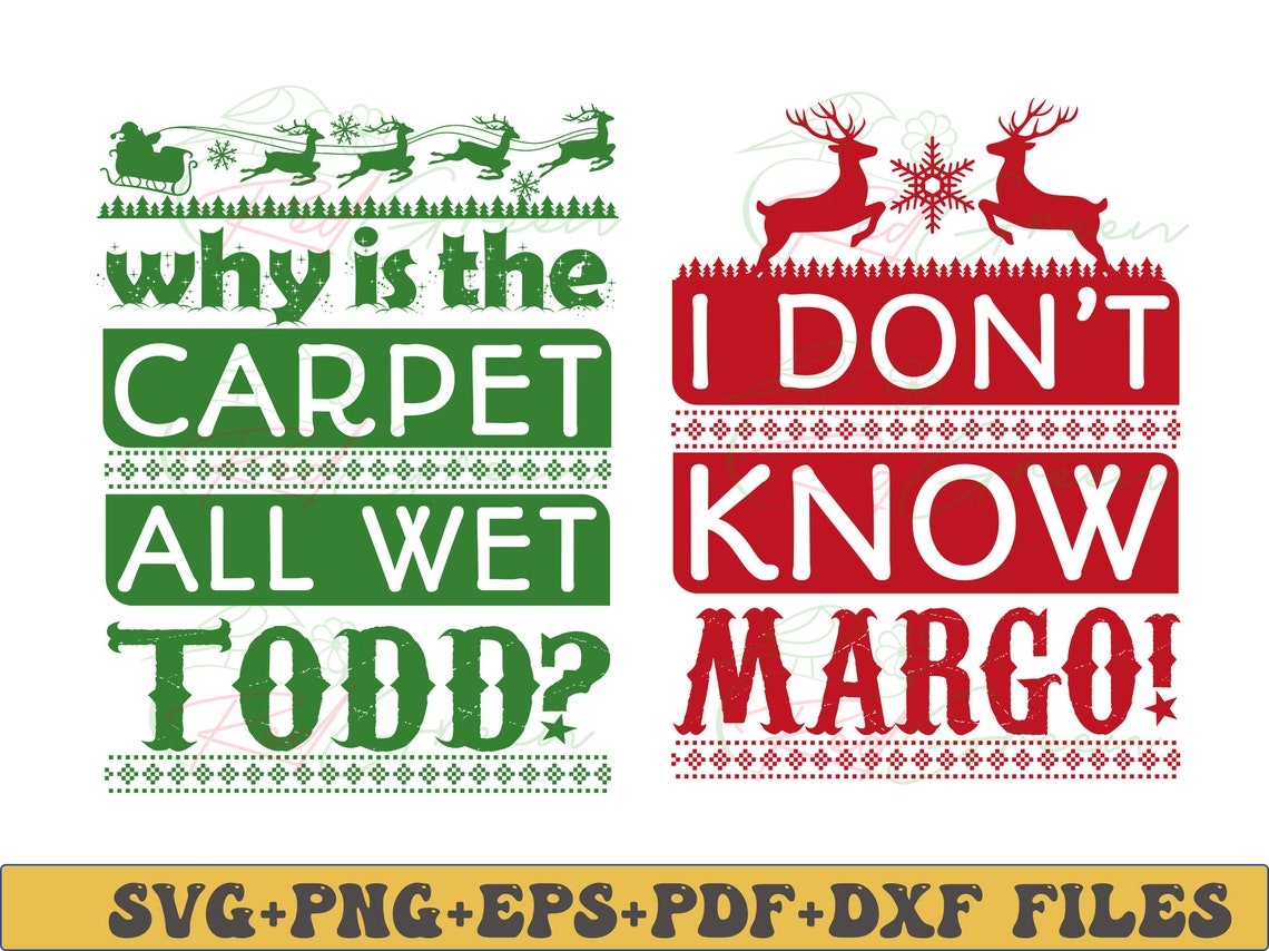 Christmas Vacation Todd and Margo SVG: Funny Couples Design (digital ...