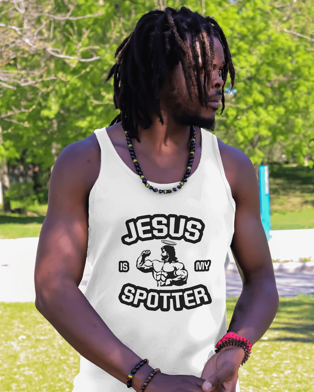 Jesus is My Spotter Tshirt Gift for Bodybuilder Heavy Duty Shirt for ...