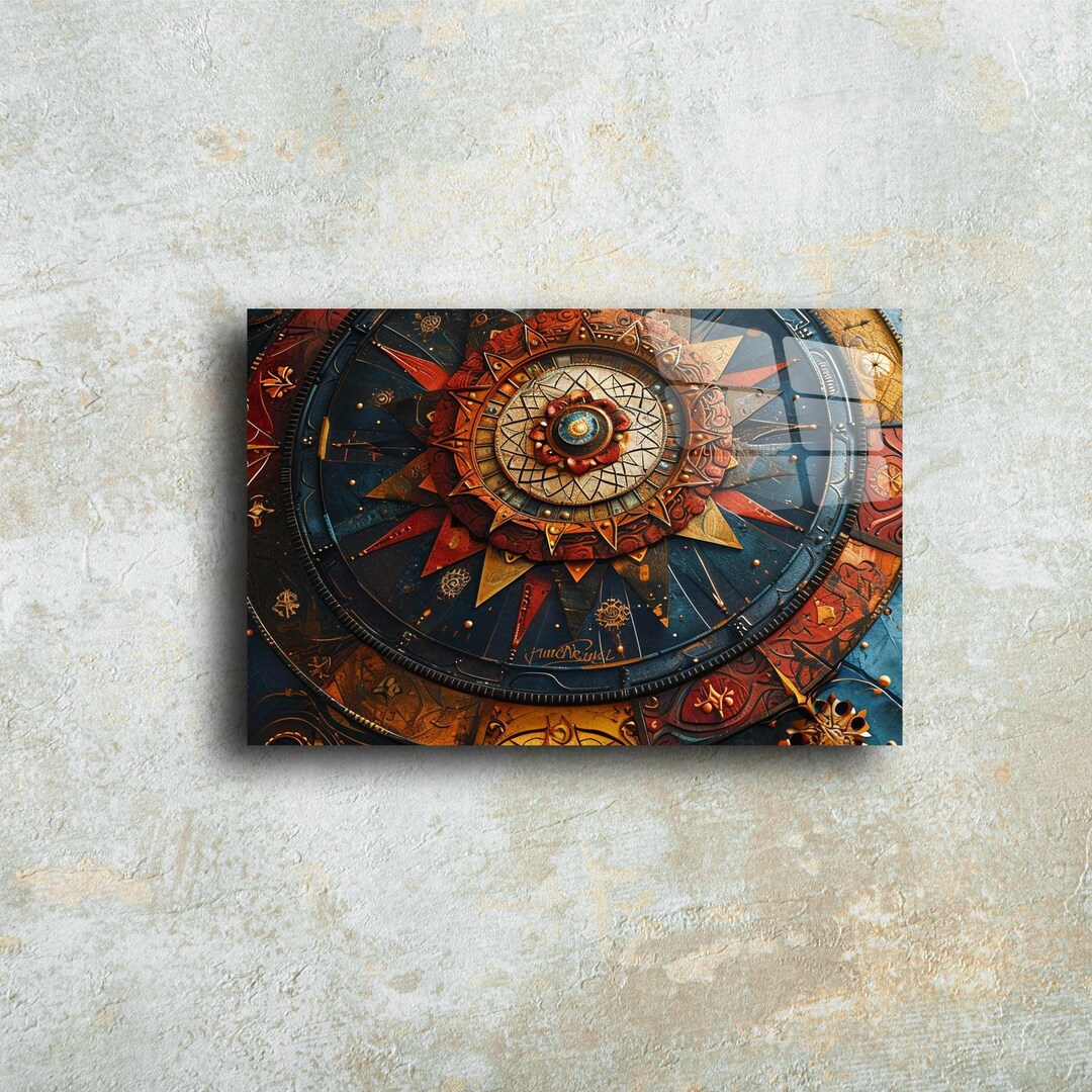 Sacred Geometry Wall Art Metaphysical Mandala Wall Decor Positive ...