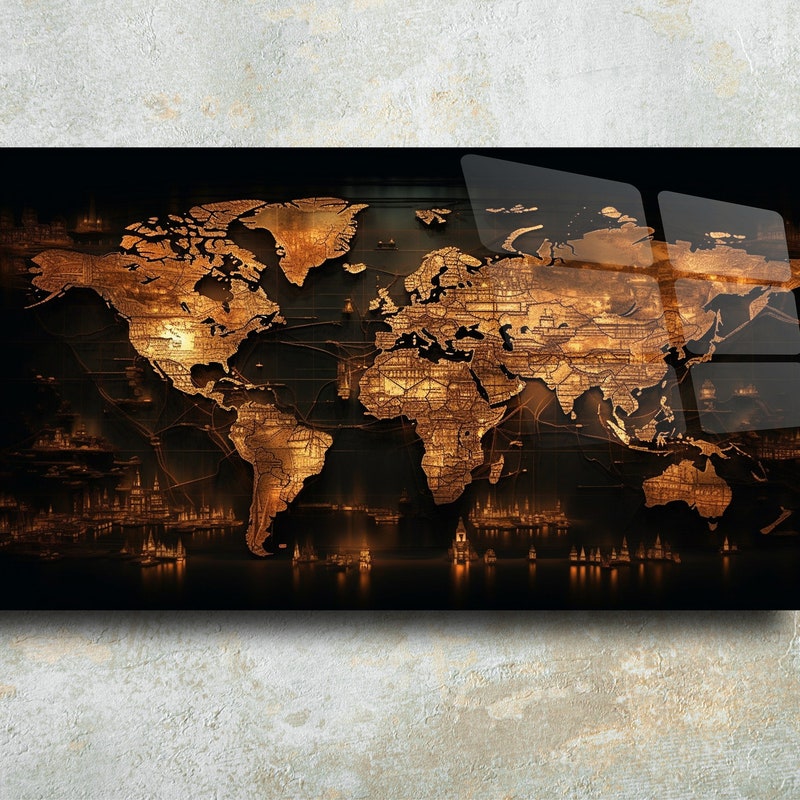 Led World Map - Etsy