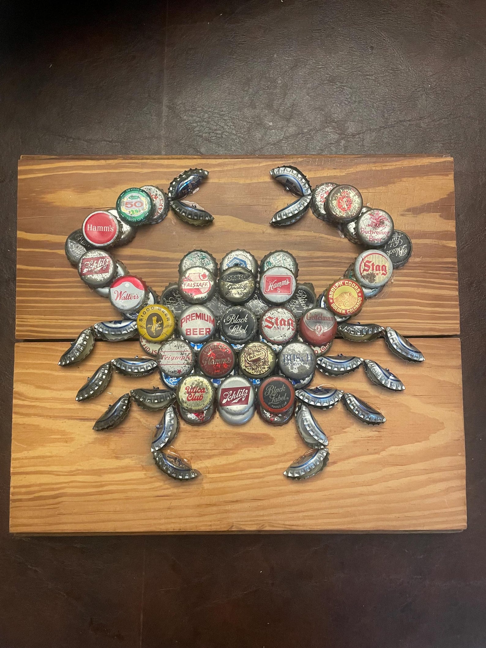 Upcycled Vintage Beer Bottle Cap Crab Art - Etsy