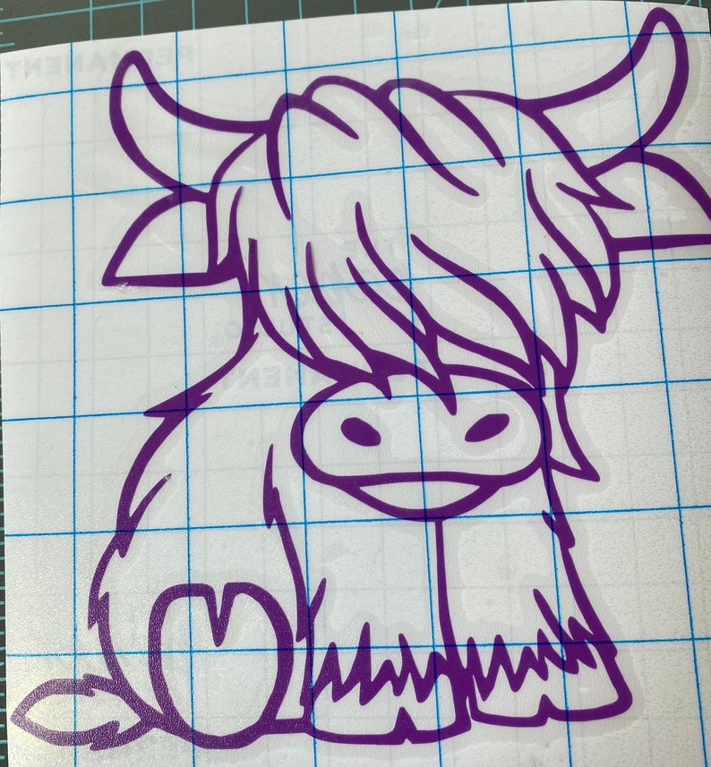 Highland Cow Decal - Etsy