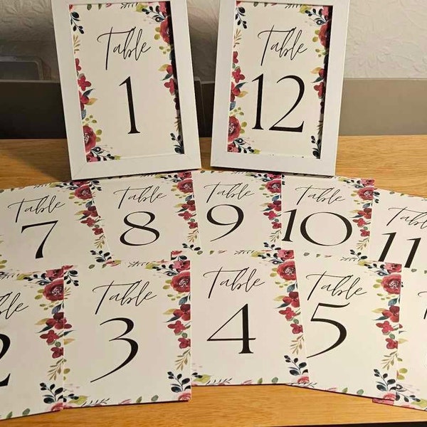 6x4 Table Numbers - Etsy