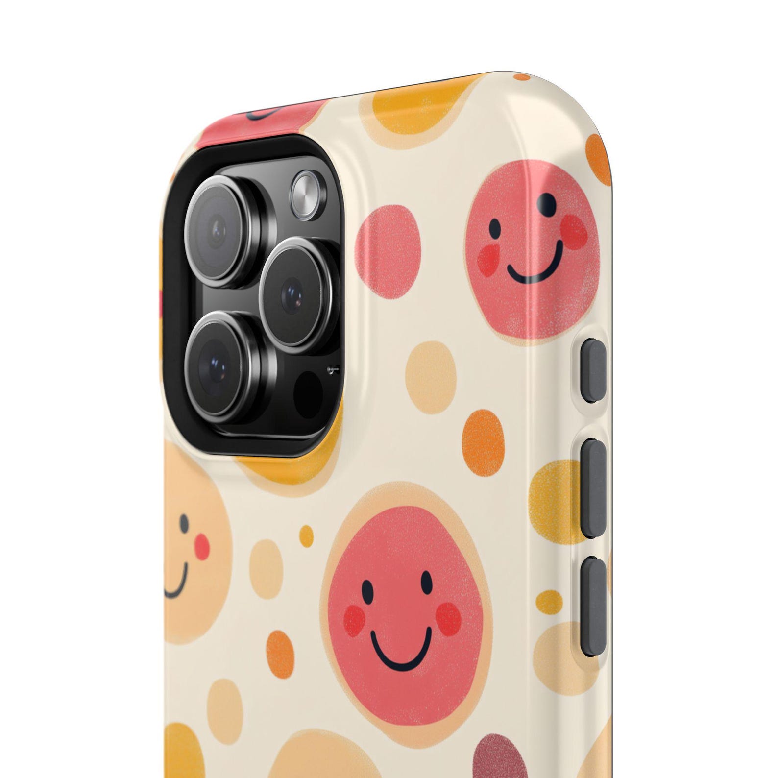 Smiley Face Phone Case Cute Happy Cover for iPhone 16, 15, 14, 13, 12 ...