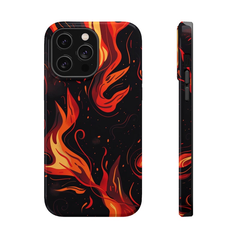 Fire Flames Illustration Minimalist Artwork Fireplace Firepit Flaming ...