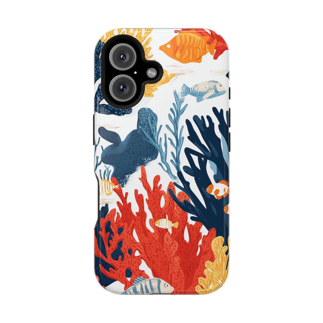 Underwater Phone Case Fish Corals Cover for iPhone 16, 15, 14, 13 ...