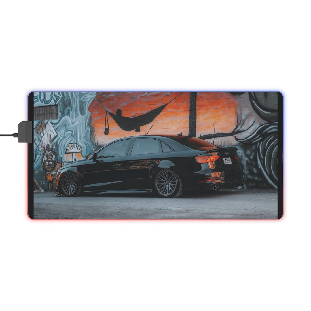 Black Audi LED Gaming Mouse Pad - Etsy