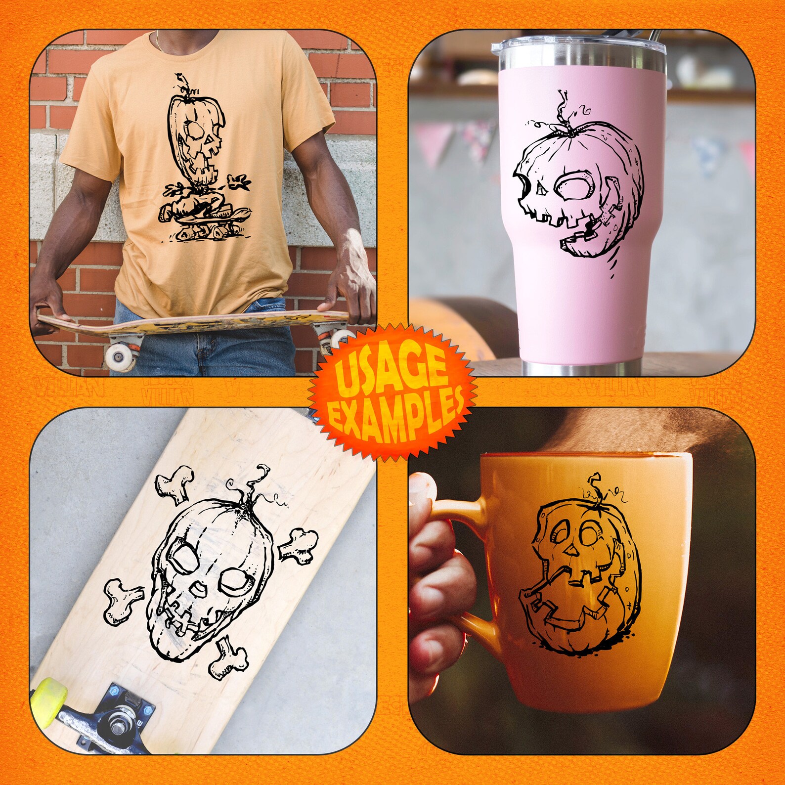 Jack-o-lantern SVG Bundle | 7 Jack-o-lantern Characters Halloween ...