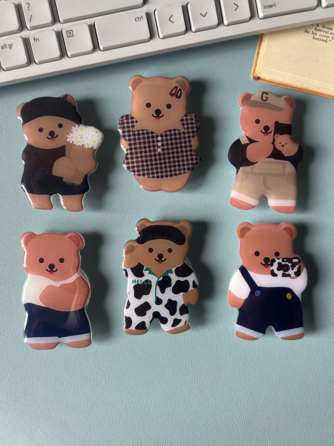 Cute Cartoon Teddy Bear Phone Grip Universal Phone Grip Smartphones ...