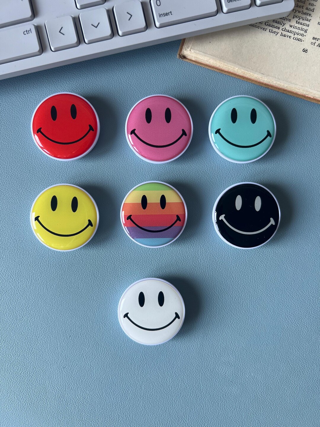 Smiley Face Circle Color Phone Grip Universal Smartphones Secure Hold ...