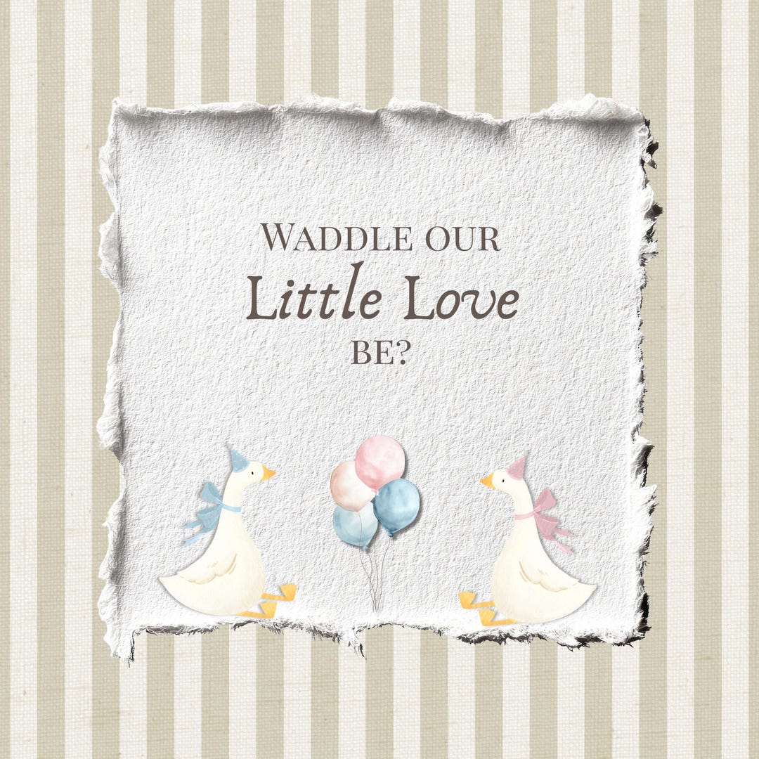 Boy Gender Reveal Video: Waddle It Be (instant Digital Download ...