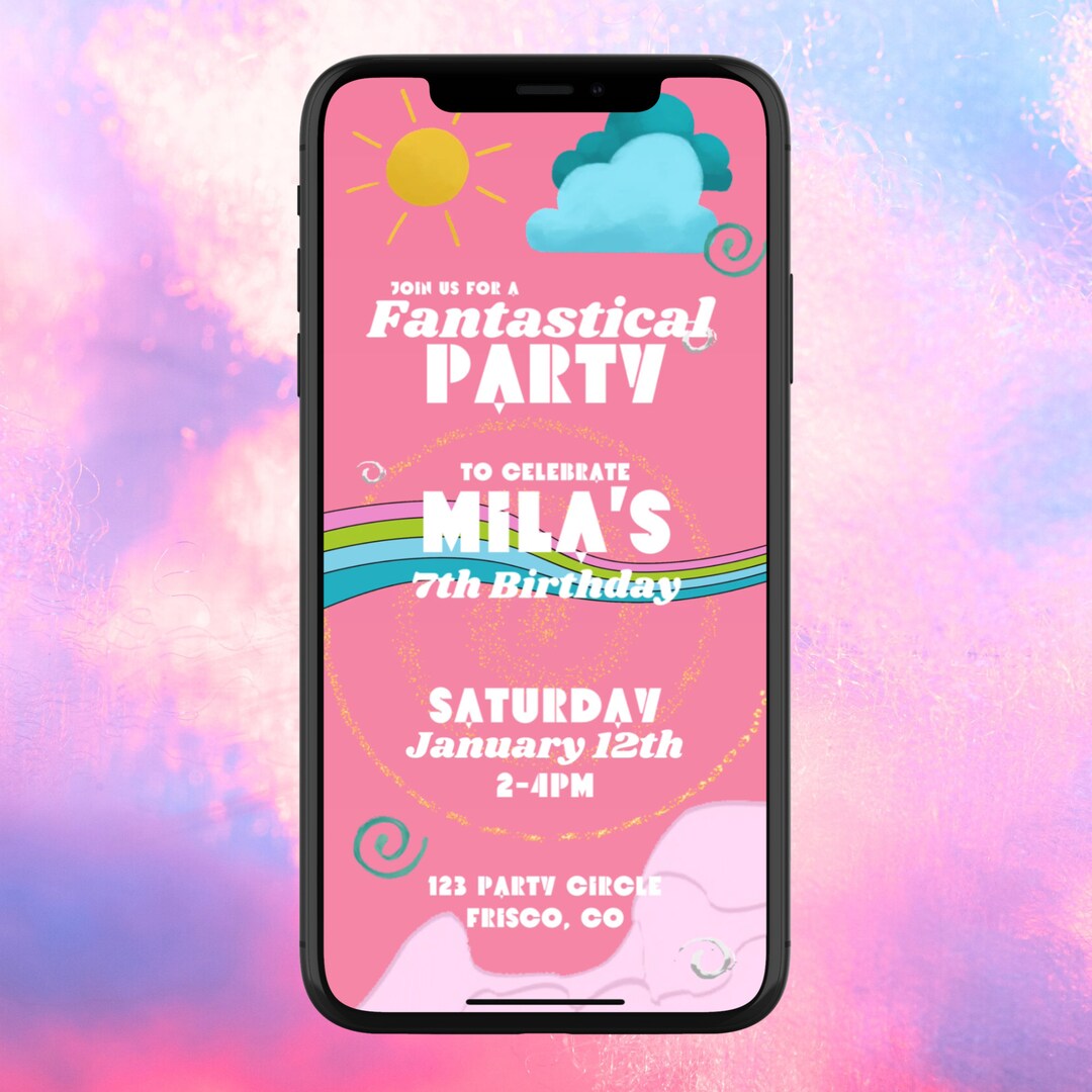 Fantastical Birthday Invitation Animated Birthday Invitation - Etsy