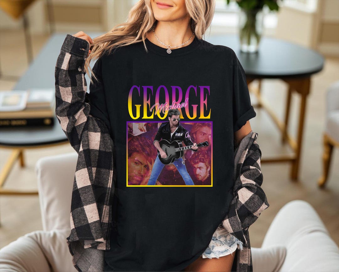 Retro George Michael T-shirt, Careless Whisper 80s Music Tee, Vintage ...