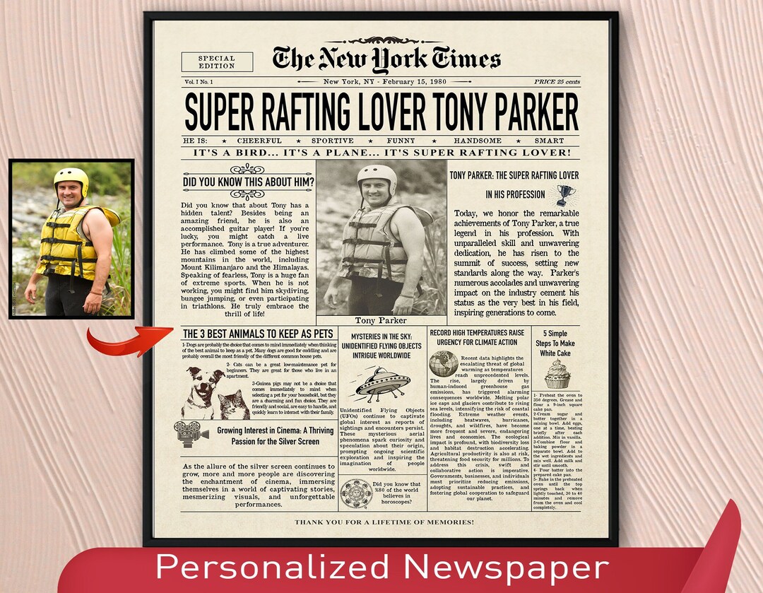 Rafting Gift, Personalized Rafting Birthday Funny Custom Unique Gift ...