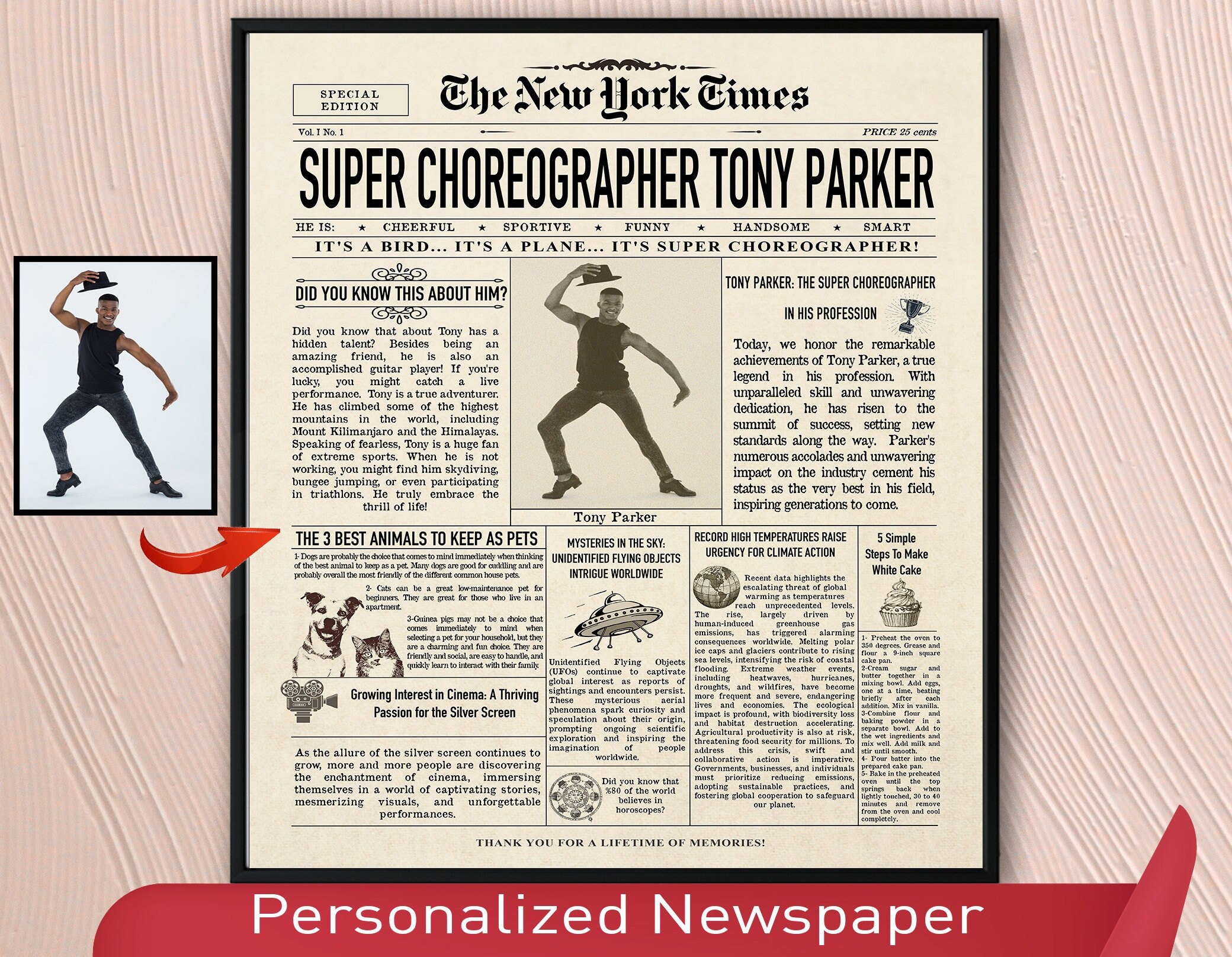 Choreographer Gift Personalized Choreographer Birthday Custom - Etsy