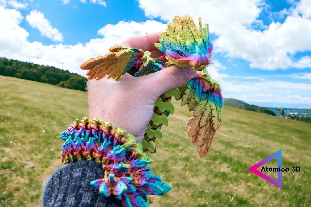 Flexi Baby Dragon, Flying Dragon Figure, Quetzalcoatl Baby Dragon ...