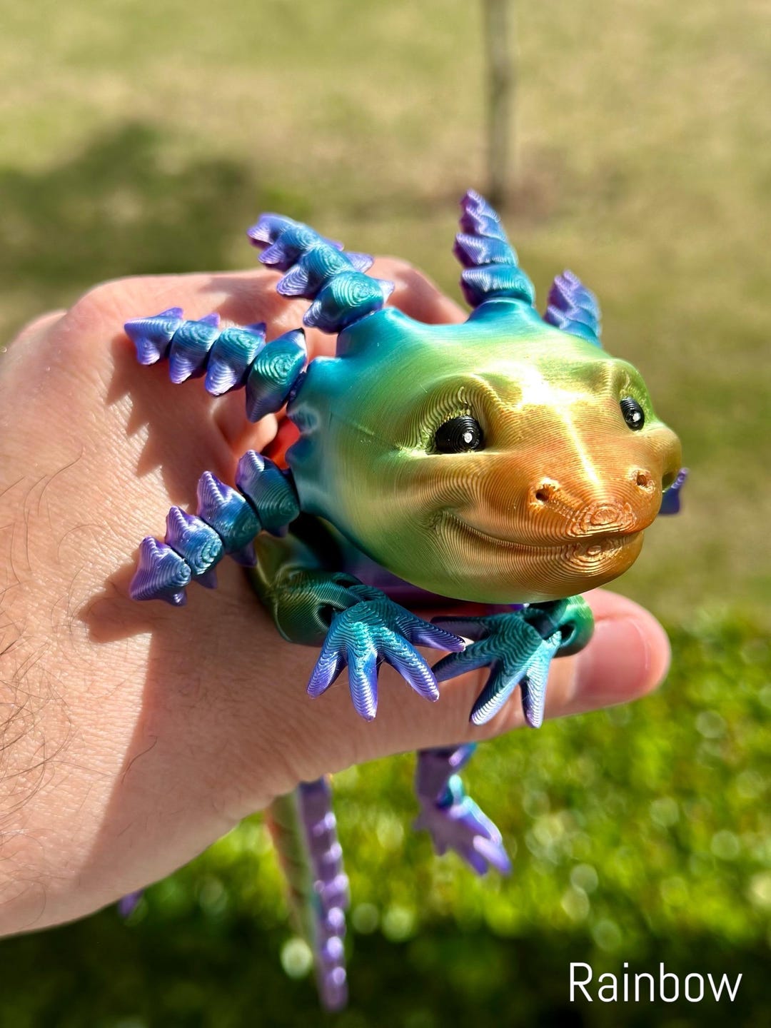 Cute 3d Printed Axolotl Fidget Toy, Articulated Fidget Toy, Sensory Toy ...