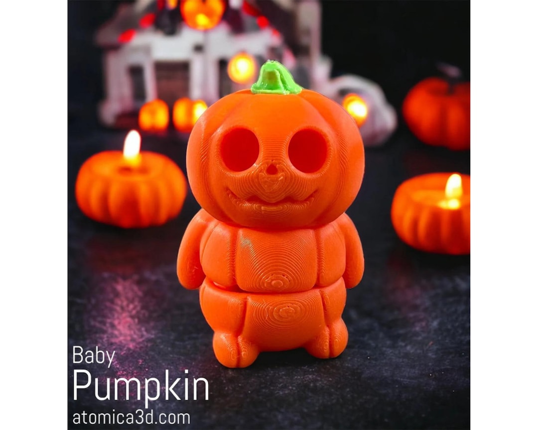 3D Printed Pumpkin Toy, Flexi Baby Pumpkin | Zou Animal | 3D Printed ...