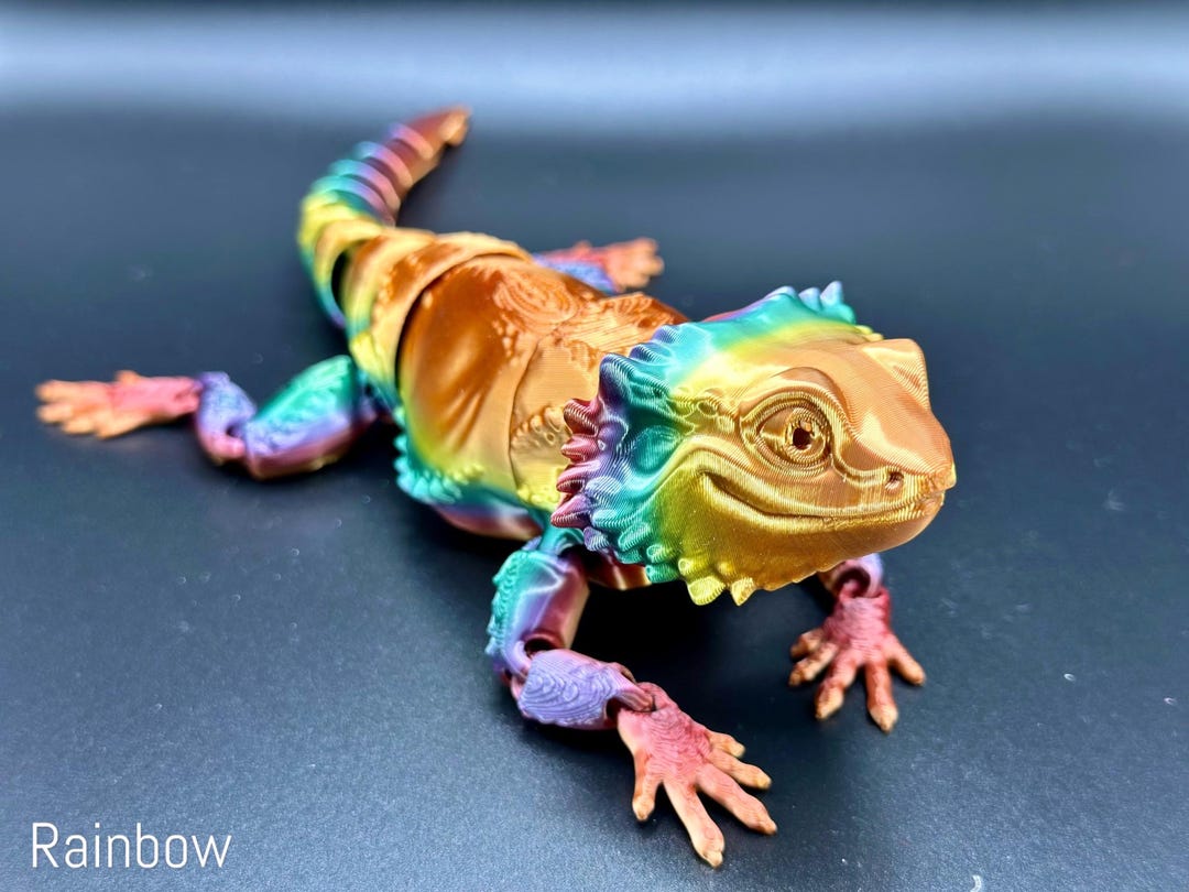 Articulated Lizard Dragon, Bearded Dragon Fidget, 3d Printed Dragon Toy ...
