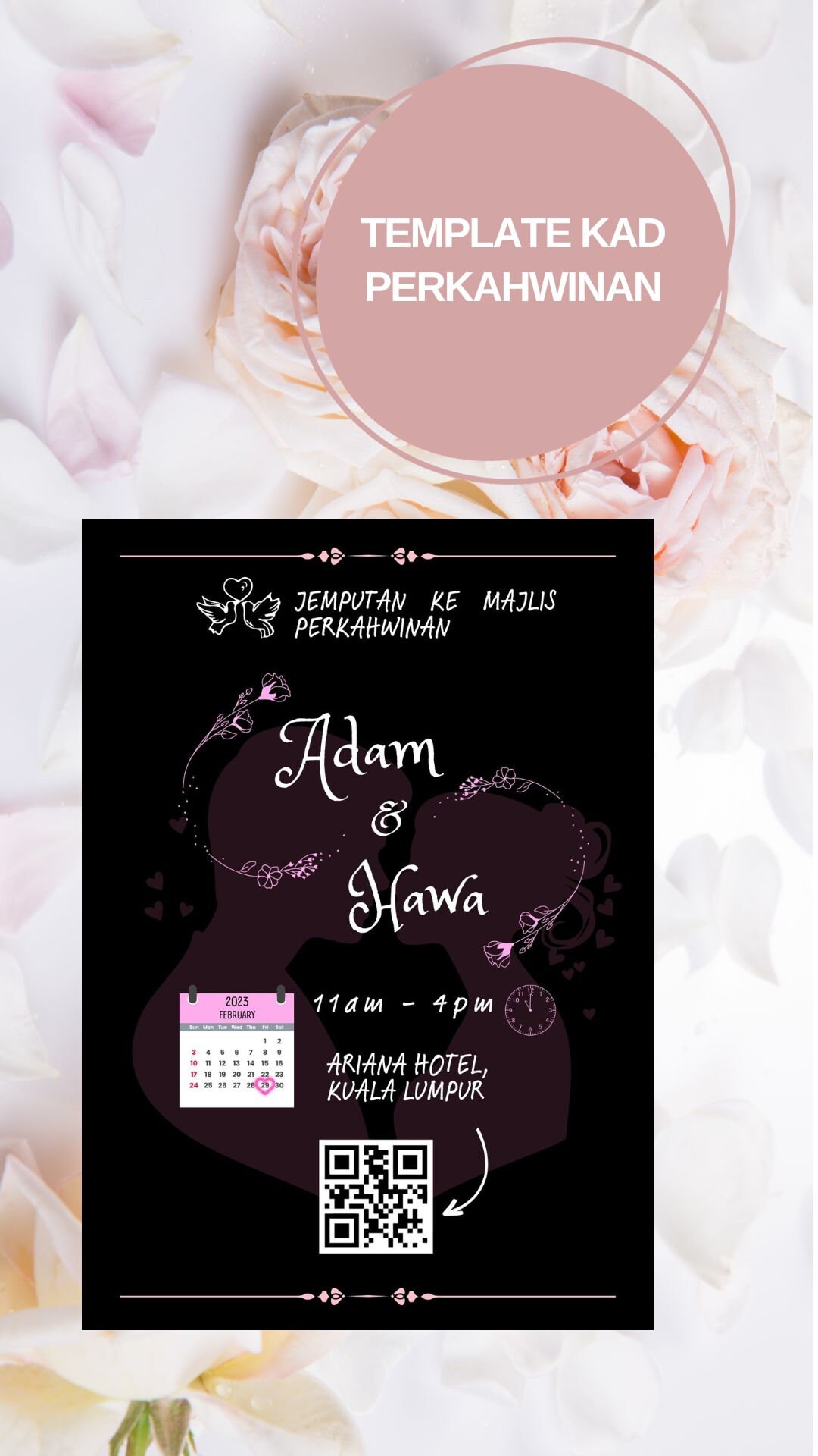 Kad Jemputan Kahwin Nikah Muslim Wedding Invitation - Etsy Australia