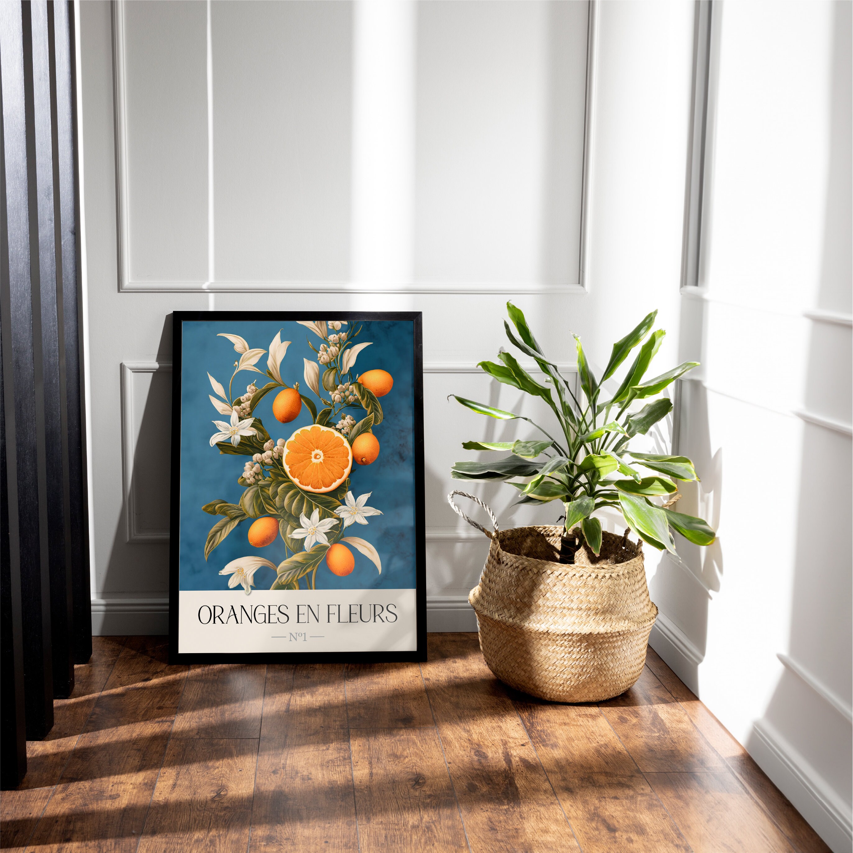 Orange Tree in Bloom Printable Wall Art, French Botanical Citrus Tree ...