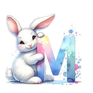 Bunny Alphabet Clip Art, Kindergarten ABC (digital Download) - Etsy