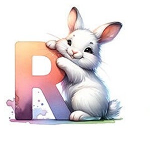 Bunny Alphabet Clip Art, Kindergarten ABC (digital Download) - Etsy