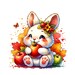 Autumn Bunny Clip Art, Cute Fall Animals (digital Download) - Etsy