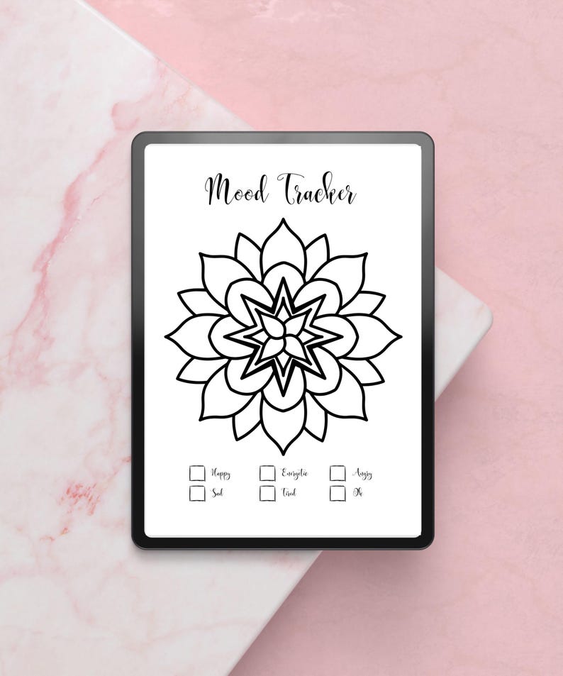 Mandala Monthly Mood Tracker: Printable Journal Page (PDF & JPG) - Etsy