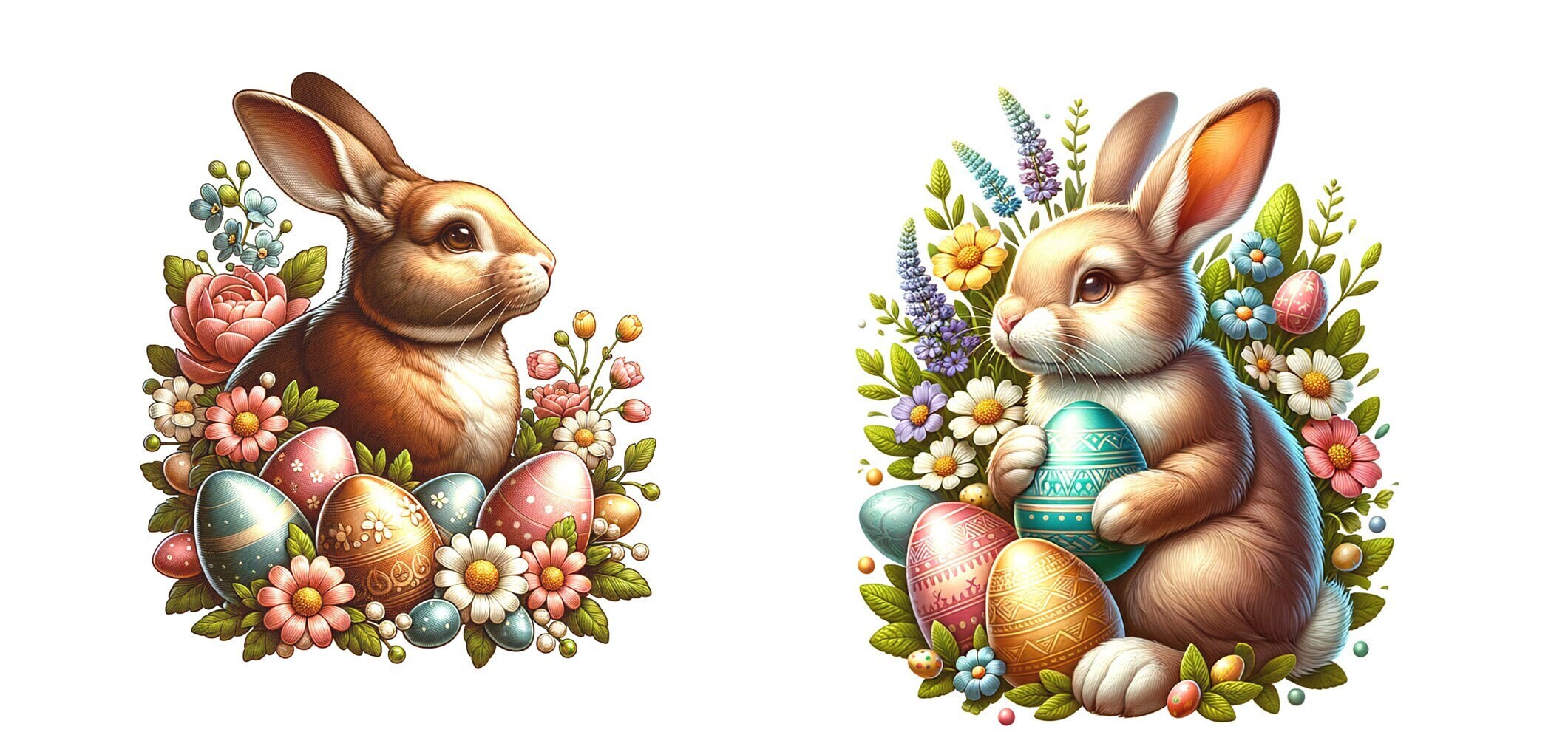 Easter Bunny Digital Files Easter Clipart - Etsy