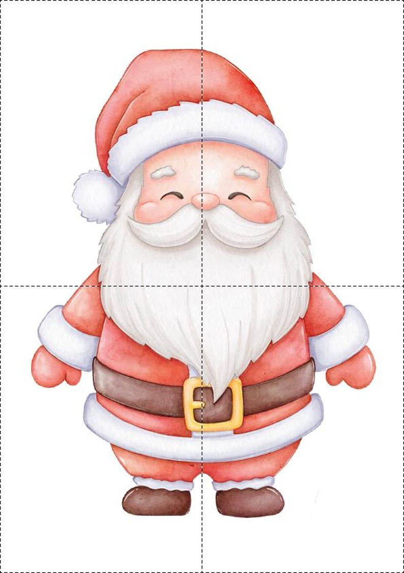 Printable Christmas Matching Puzzle, Winter Theme Toddler Preschool ...