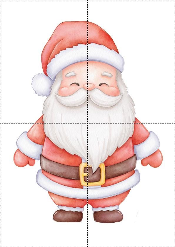 Printable Christmas Matching Puzzle, Winter Theme Toddler Preschool ...