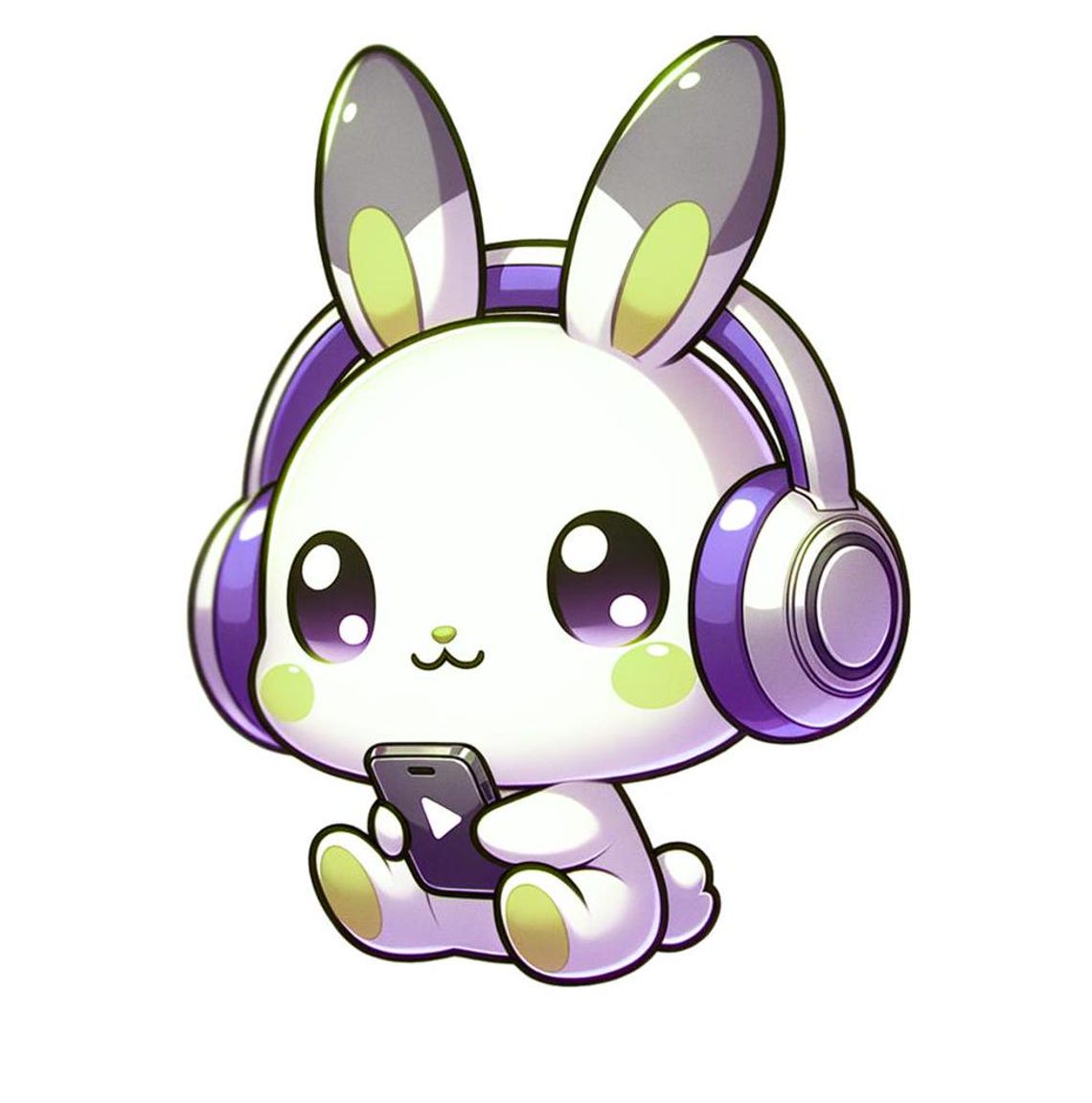 Cute Chibi Rabbit Clipart / Kawaii Bunnies Digital Files - Etsy