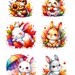 Autumn Bunny Clip Art, Cute Fall Animals (digital Download) - Etsy
