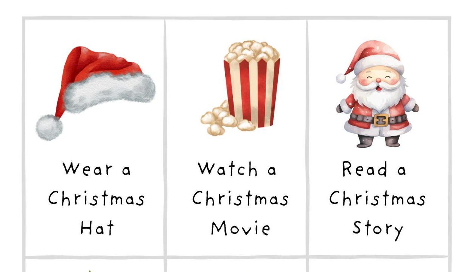 Christmas Advent Calendar Activity Cards, Printable Advent Activity for ...