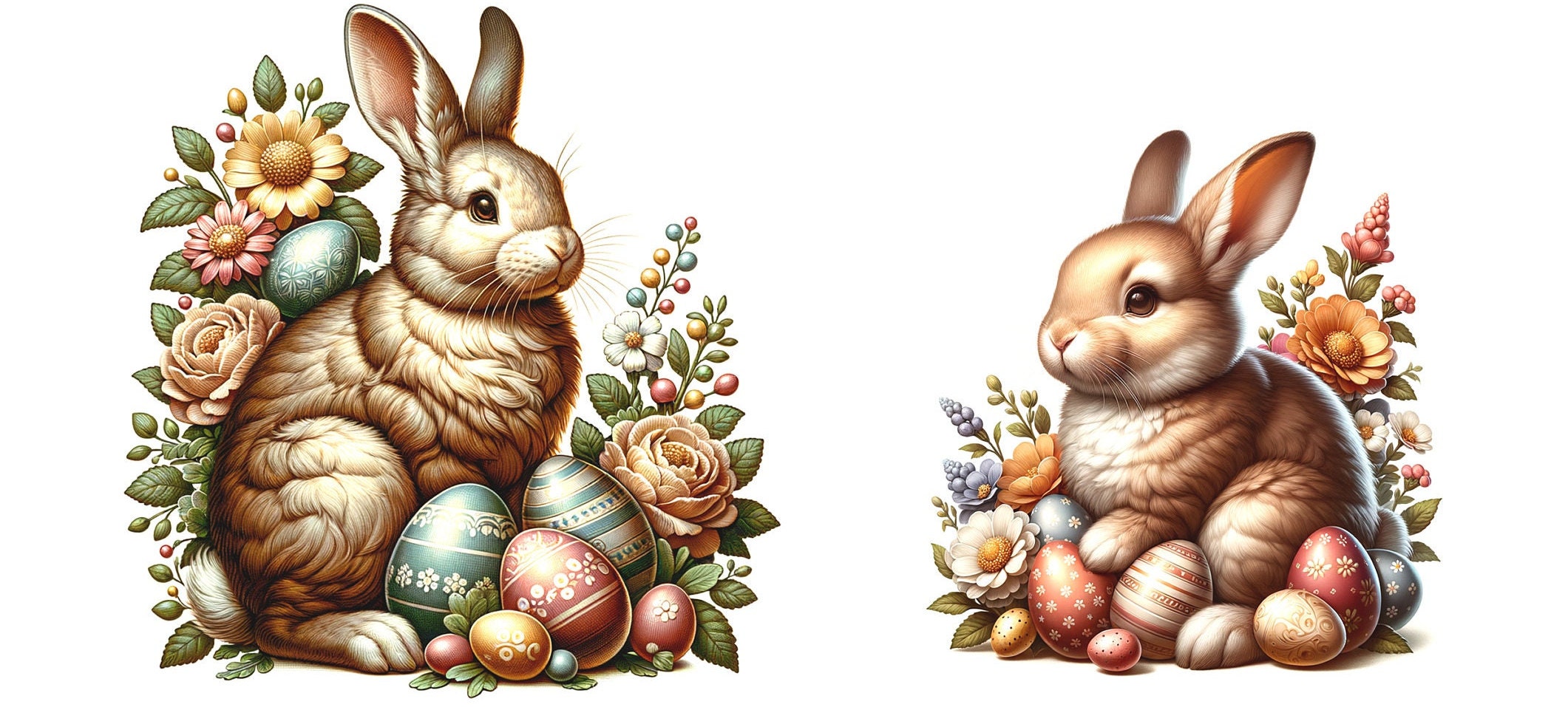 Easter Bunny Digital Files Easter Clipart - Etsy