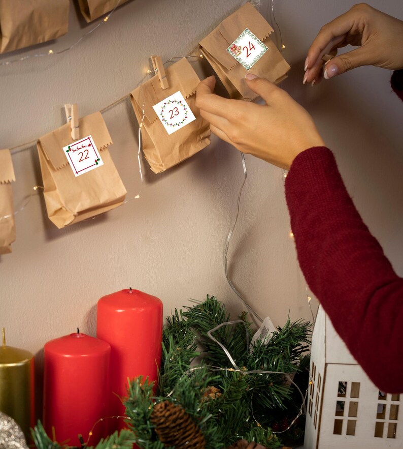 Printable Advent Calendar Numbers / Printable Christmas Advent Calendar ...