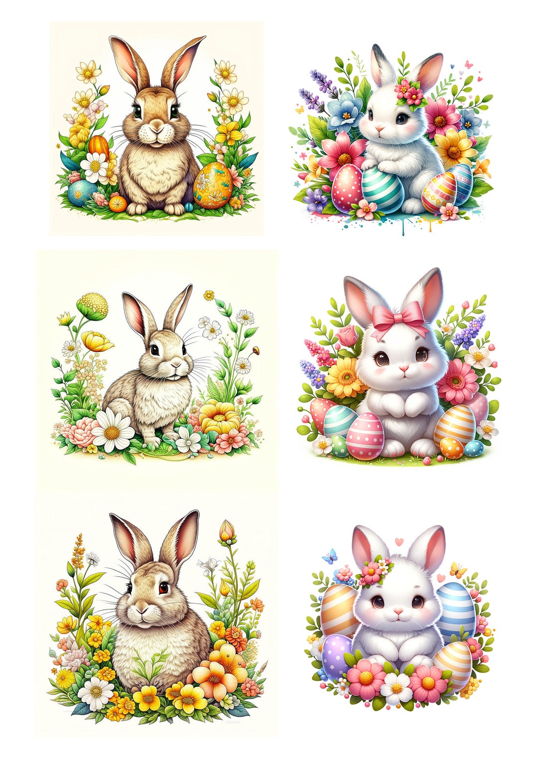 Easter Bunny Digital Files Easter Clipart - Etsy