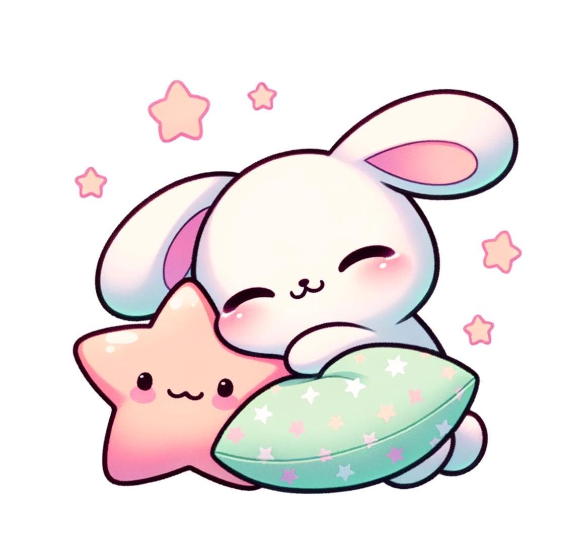 Cute Chibi Rabbit Clipart / Kawaii Bunnies Digital Files - Etsy