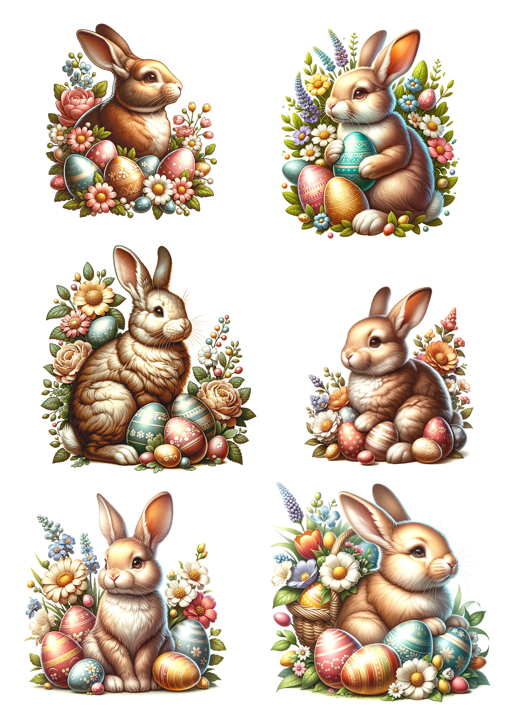 Easter Bunny Digital Files Easter Clipart - Etsy