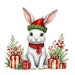 Christmas Bunny Digital Files / Christmas Clip Art Cute Bunnies ...