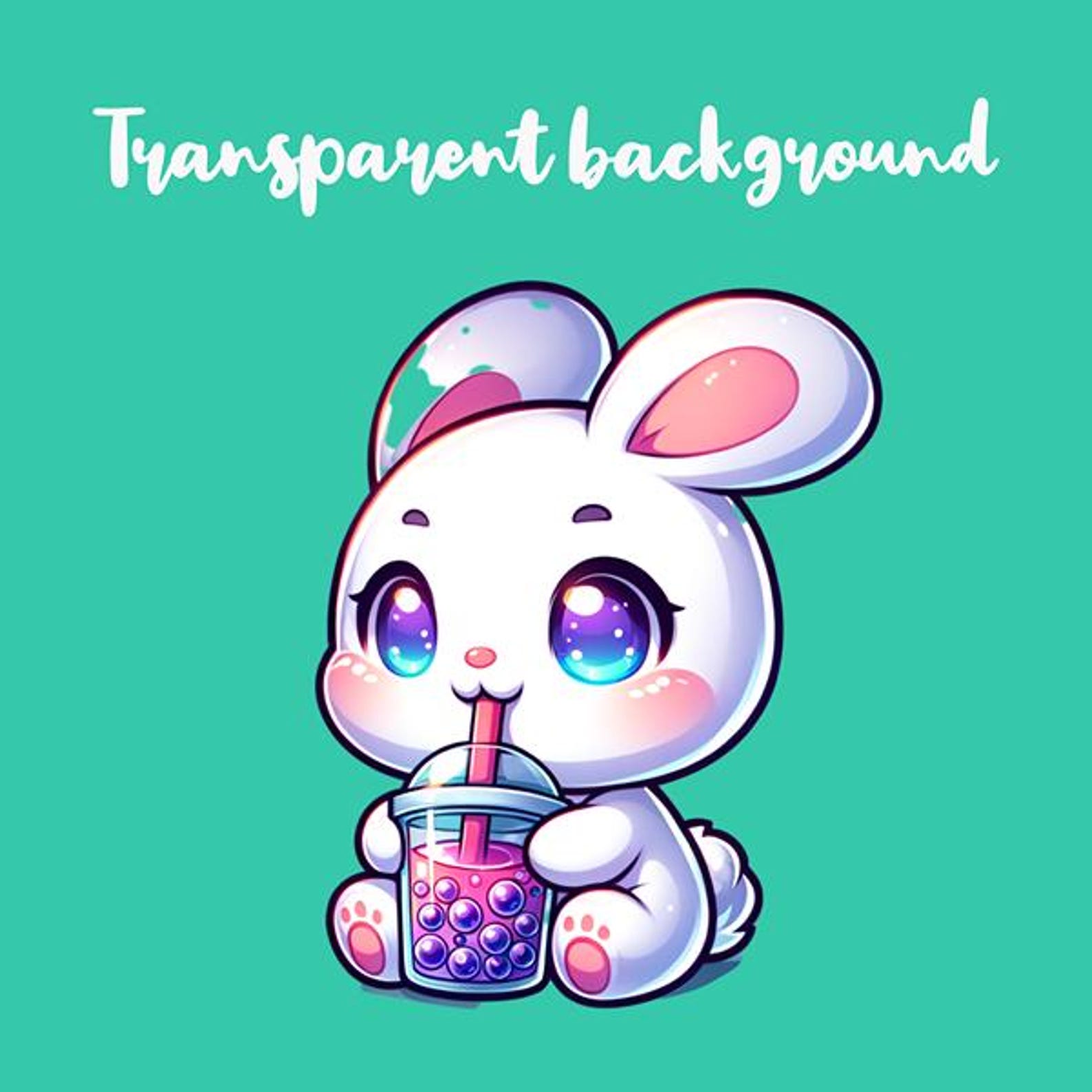 Cute Chibi Rabbit Clipart / Kawaii Bunnies Digital Files - Etsy